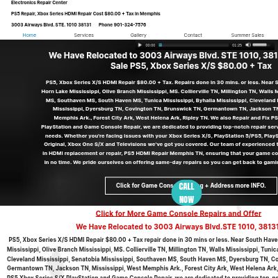 PS5 and Xbox Series X/S HDMI repair Cost $85.00 + Tax South Haven MS, Olive Branch MS, Horn Lake ...