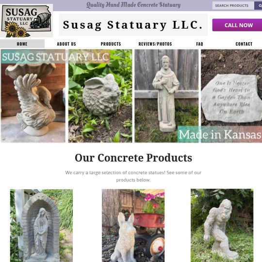 PRODUCTS - Susag Statuary LLC, Quality Handmade Ornamental Concrete Statues