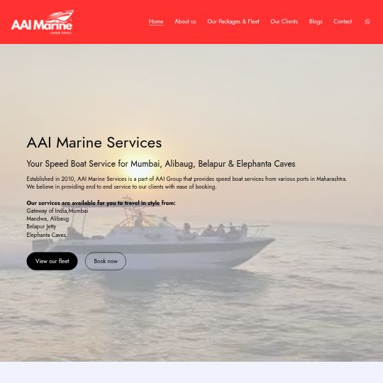 Our Packages & Fleet | AAI Marine | Speed Boat Service Provider